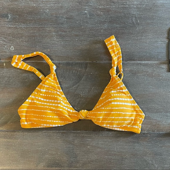 Hula Honey | Swim | Yellow And White Bikini Top | Poshmark